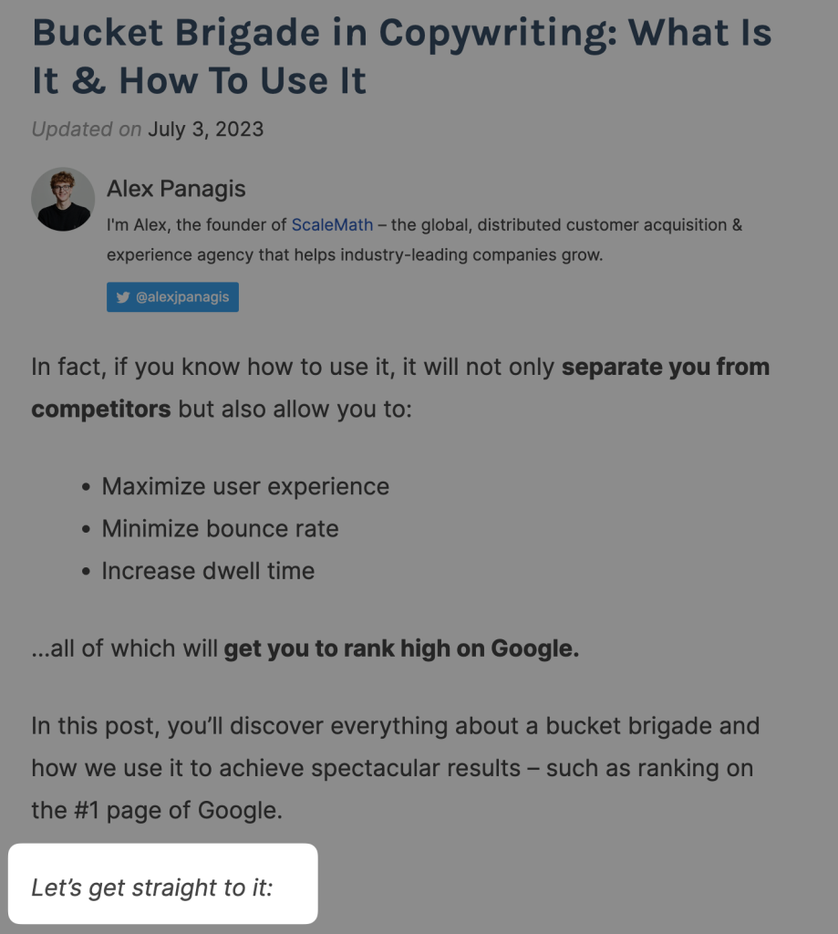 Bucket Brigade in Copywriting: What Is It & How To Use It